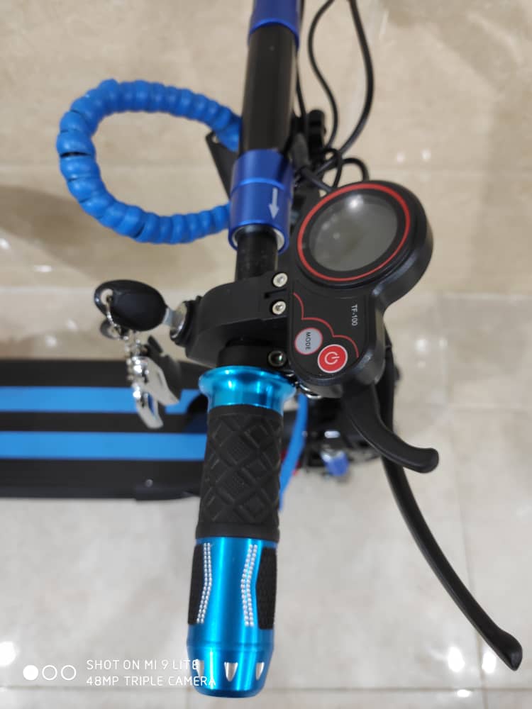 اسکوتر برقی تاشو ASTER مدل E10 _t13 pro سال ۲۰۲۴ موتور ۲۰۰۰ وات رنگ آبی | فروشگاه دوچرخه جنوب